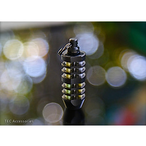 TEC-T3-6X Titanium Isotope Triode Fob - Titanium Tritium Vial Lantern - 3mm x 23mm - 3mm x 11mm - Camping Accessories - Gifts for Men - Keychain Accessories - Survival Gear - Outdoor Toys - Cool Stuff