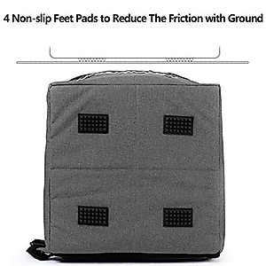 Teamoy Car Seat Travel Bag, Car Seat Gate Check Bag with Top Handle and Reflective Tapes, Infant Carseat Carrier Covers for Airplane, Gray