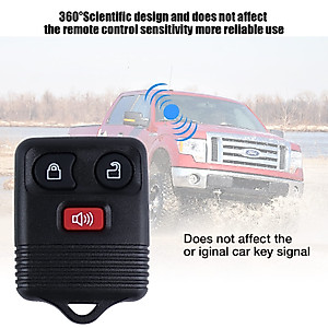 3 Buttons Remote Key Fob Remote Compatible with Ford 1998-2016 F150 F250 F350 Escape Expedition Explorer Ranger Lincoln（CWTWB1U331 CWTWB1U345） 2 Pack