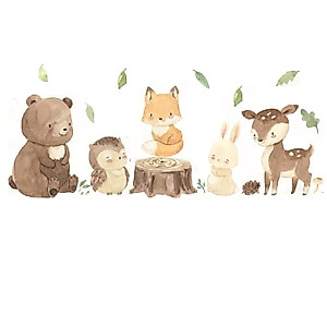 Home & Hive Woodland Animals Wall Decals | Animal Wall Decals | Nursery Wall Decal | Woodland Wall Decor | Nursery Decor | Woodland Wall Decal | Woodland Nursery Decor