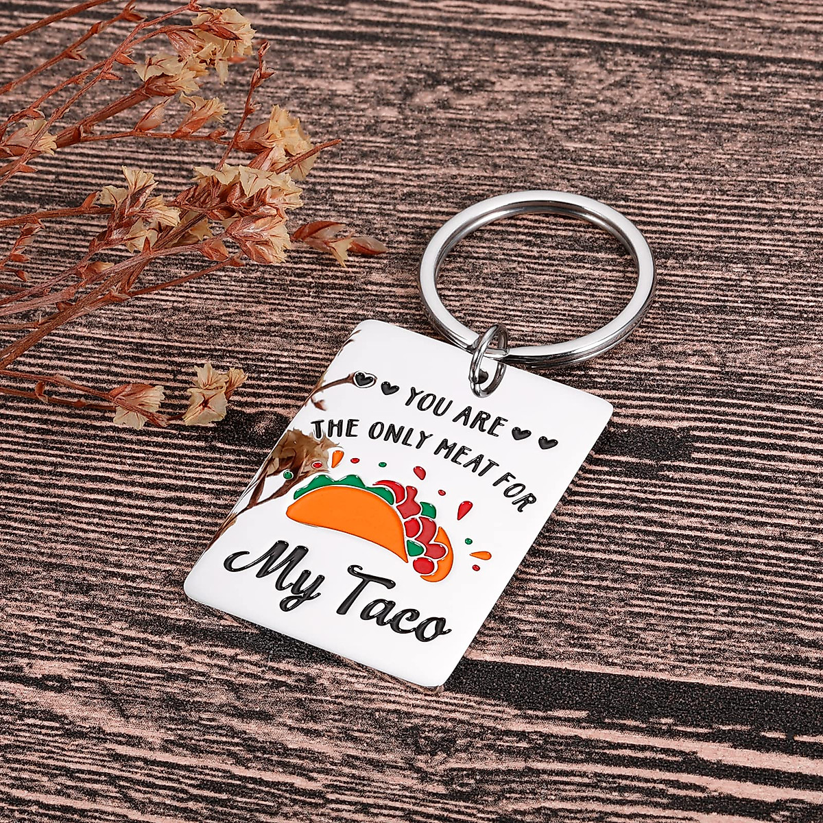Valentines Day Gifts for Him Boyfriend Girlfriend Husband Wife Birthday Anniversary Taco Gifts Keychain from Hubby Fiance Weeding Funny Cute Sentimental Engagement Naughty Keychin for Soulmate