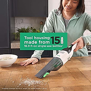 BLACK+DECKER 8V MAX reviva Handheld Vacuum, Cordless, Transparent Dustbowl (REVHV8J40)