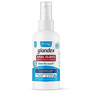Glandex Medicated Dog Anal Gland Spray - Pain Relieving & Anti-Itch Formula to Soothe Inflamed Anal Glands in Dogs & Cats - Fast Acting Clinical Formula - Vet Recommended - Boot The Scoot (4oz)