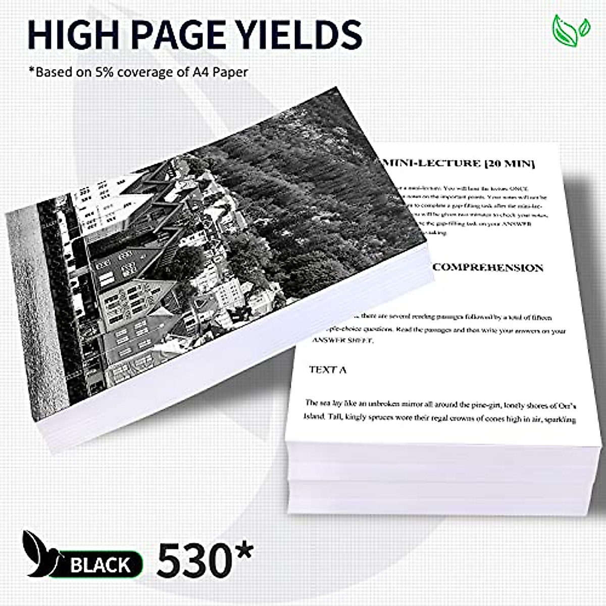 InkWorld Remanufactured 63 Ink Replacement for HP 63 Ink Cartridges Use for OfficeJet 3830 5252 4650 5258 4655 4652 Envy 4520 4512 4513 4516 DeskJet 3636 3630 1111 1112 3637 3632 Printer(2 Black)