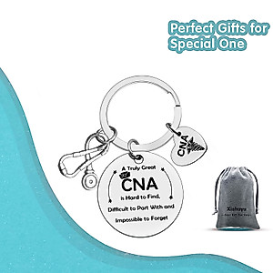 CNA Gifts CNA Certified Nursing Assistant Keychain A Truly Great CNA is Hard to Find Keychain CNA Appreciation Gifts CNA Leaving Gifts Christmas Birthday Retirement Nurse Week Gifts