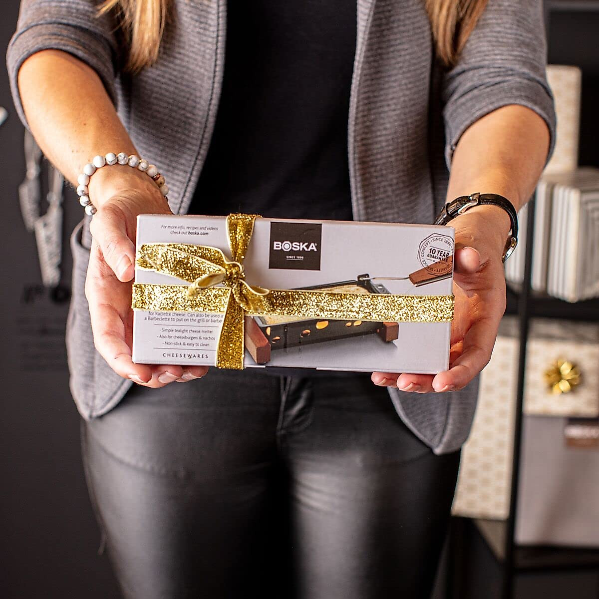 Boska Raclette Grilling Set - Partyclette To Go Vienna Set - Suitable for Cheese, Meat, Fish, and Vegetables - Portable Non-Stick - Dishwasher Safe Wedding Registry Items