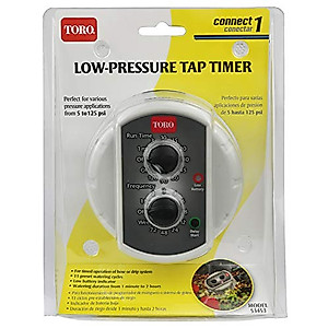 Toro 53453 Low-Pressure Tap Timer, Light Grey