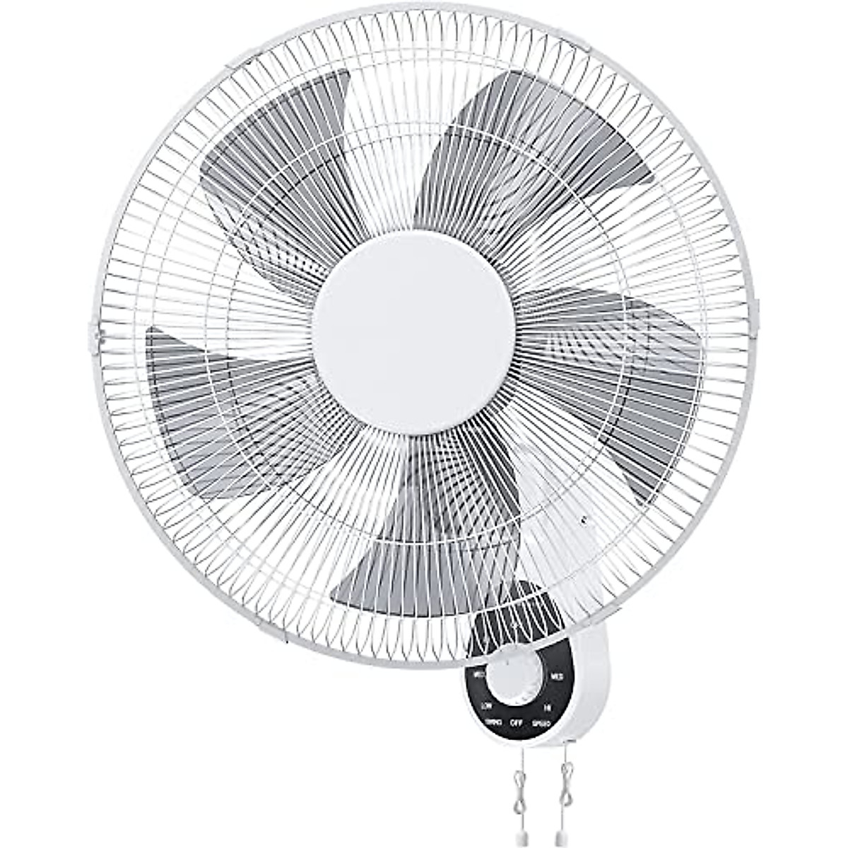 Mirdred Wall Mount Fans for Home Bedroom, 16 Inch 5 Blades 3 Speeds Wall Fans that Blow Cold Air, 90° Oscillating Quiet Cooling Fans for Indoors Kitchen Garage Office Sunshine Room