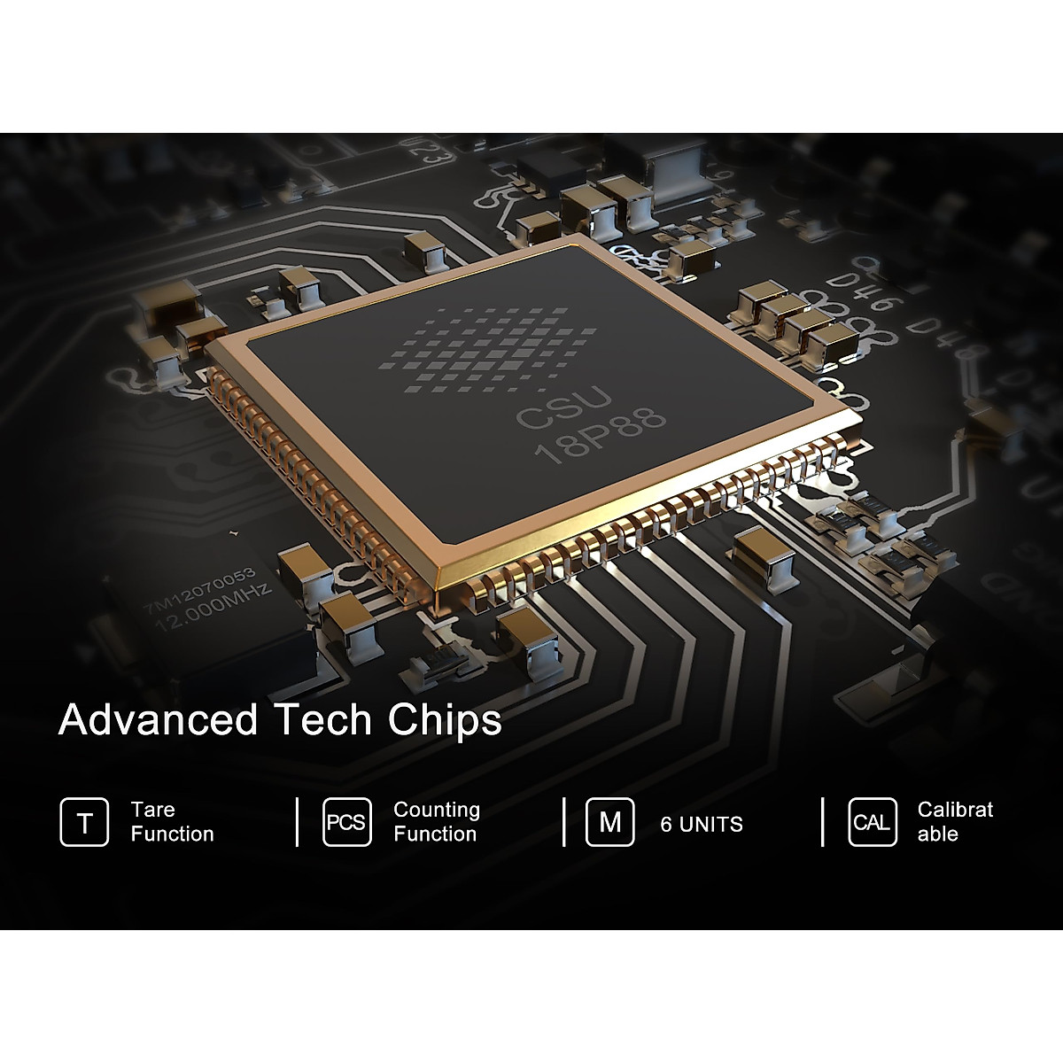 KitchenTour Digital Kitchen Scale - 500g/0.01g High Accuracy Precision Multifunction Food Meat Scale Jewelry Lab Carat Powder Scale with Back-Lit LCD Display(Batteries Included)