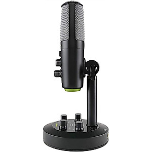 Mackie EM-Chromium Element Series Chromium USB Condenser Microphone Bundle with Deco Gear Universal Pop Filter Microphone Wind Screen and 1 YR CPS Enhanced Protection Pack