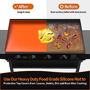 Ghislaine 28" Silicone Griddle Mat for Blackstone 28 Inch Griddle, Grill Cover Mat Heavy Duty Food Grade, Silicone Protective Mat Cover Blackstone Accessories Protect Griddle from Dirt & Rust