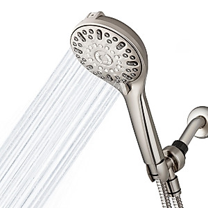 Waterpik ShowerClean Pro Hand Held Shower Head High Pressure Rinser With Built-in Power Jet -Wash, Shower -Cleaner In Brushed Nickel, QCM-769ME