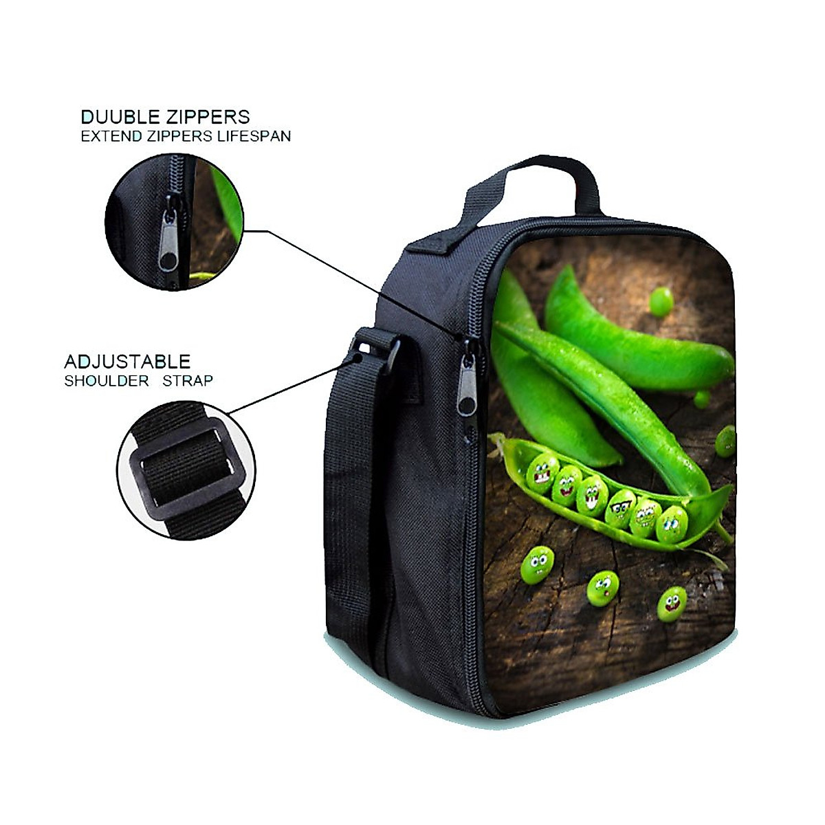 ANYFOCUS Lunch Bag, Durable Insulated for Kids Boys Girls Cooler Bag Cat Print