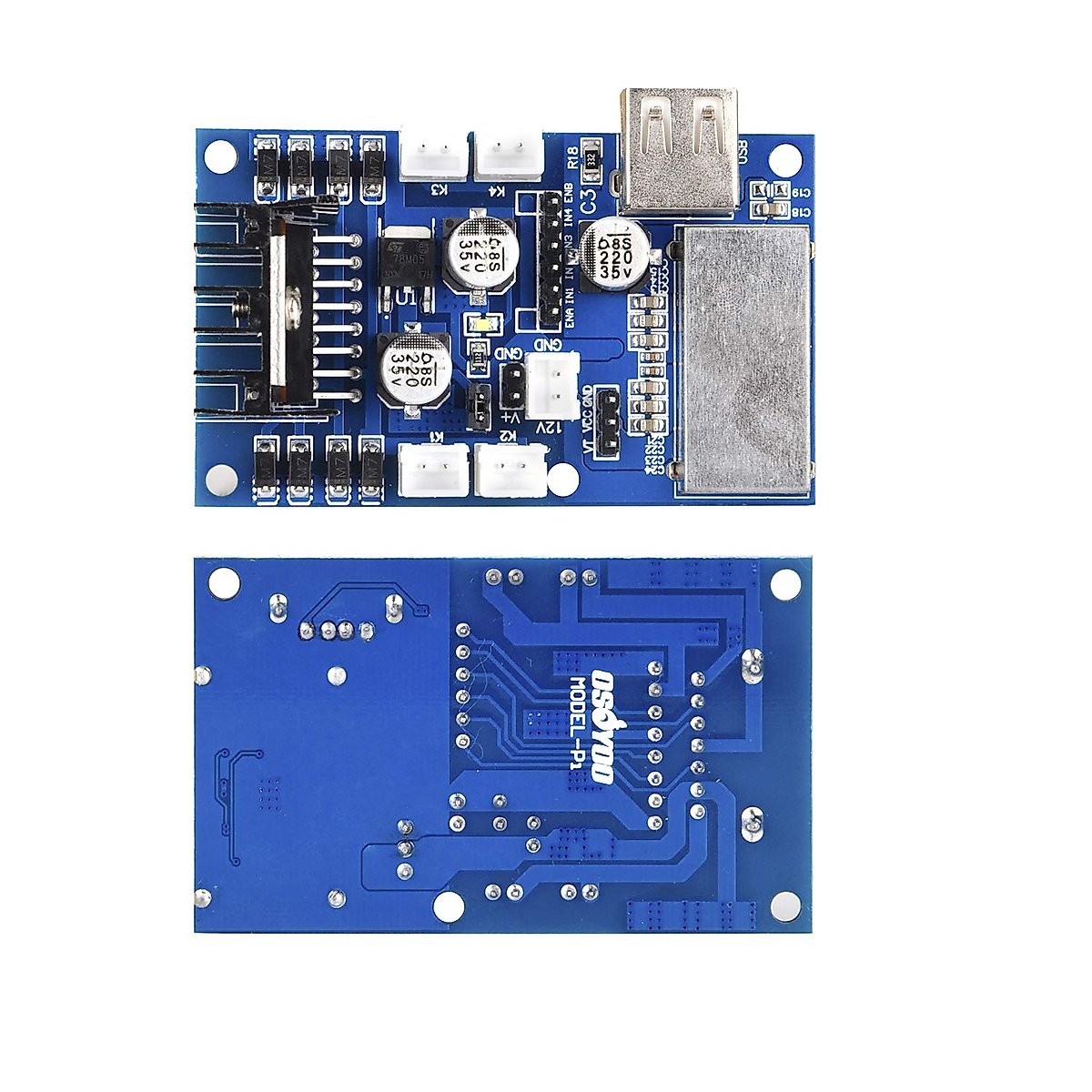 OSOYOO 4WD L298N Motor Driver Board Dual H Bridge DC JST Connectors for Robotic Smart Car for Arduino Rapsberry Pi 3 3b 4b