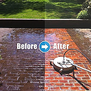 EDOU DIRECT Pressure Washer Surface Cleaner 15" with wheels | Composite | HEAVY DUTY | 4,000 PSI Max Working Pressure | Includes: 2 Pressure Washer Extension Wand Attachment