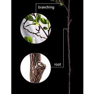 Artificial Plant 43.3 Inch Green Branches Leaf Shop Garden Office Home Decoration (6 pcs)