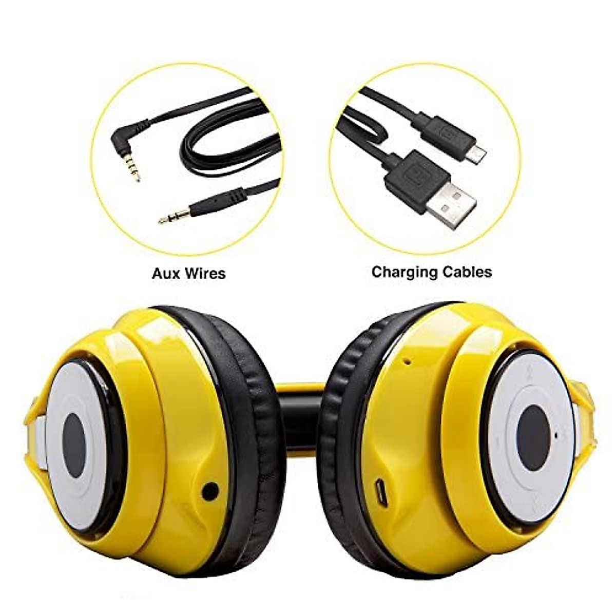 eKids Despicable Me Minions Wireless Bluetooth Headphones with Microphone Voice Activation and Bonus Aux Cable