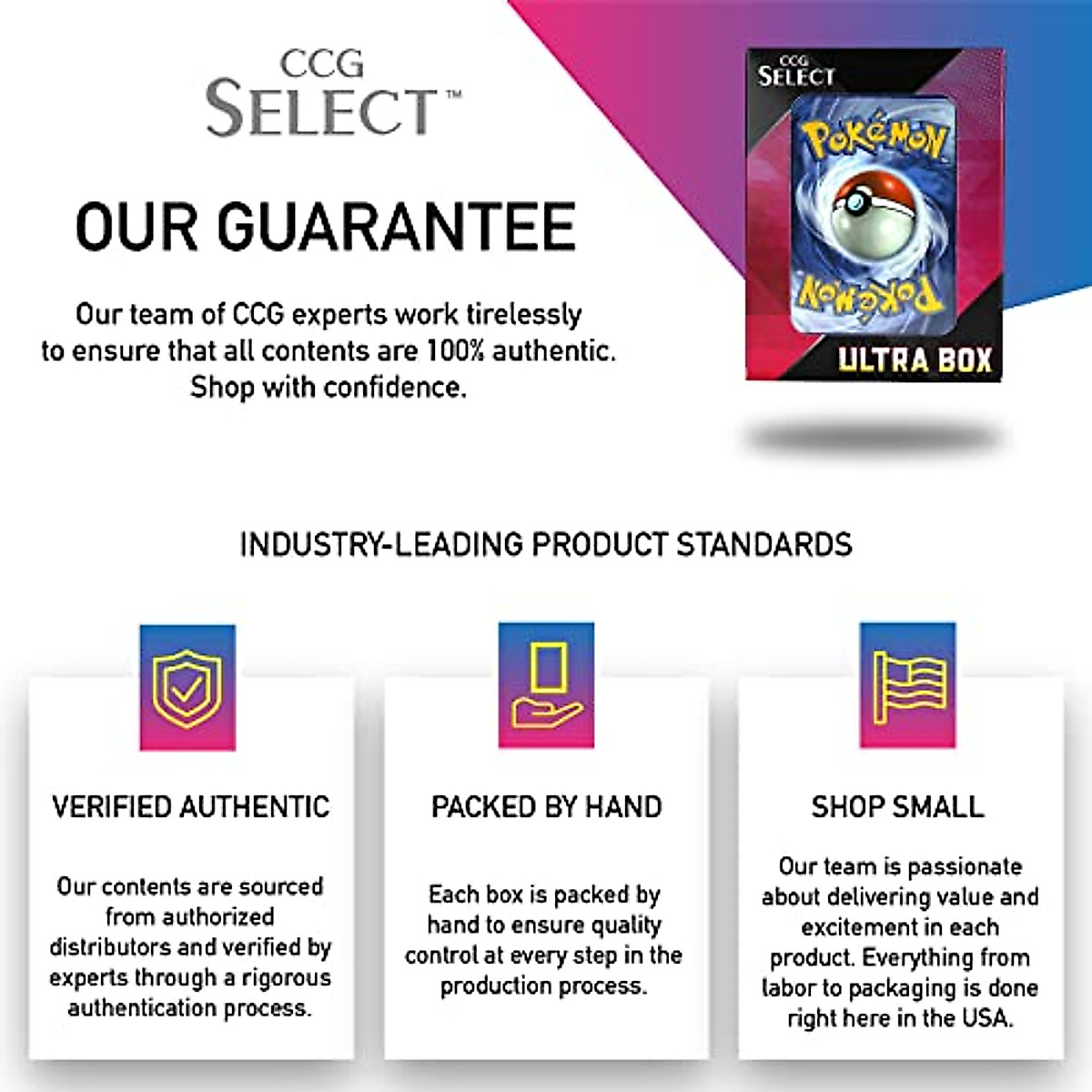 CCG Select Ultra Box | 100 Cards with 2 Guaranteed Ultra Rares | Plus 8 Holo or Rare Cards | Compatible with Pokemon Cards