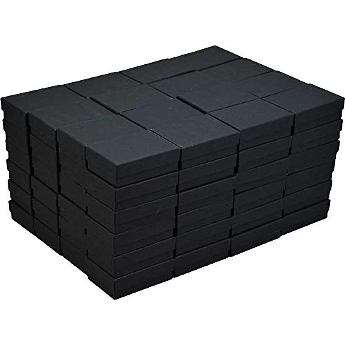JPB Matte Black Cotton Filled Jewelry Box #32 (Case of 100) 3.125 inches x 2.125 inches…