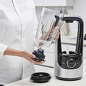 Pado Ozen 500 Vacuum Blender, Countertop Kitchen Blender for Nutrient Dense Smoothie Blends That Don't Separate, Plus Extra Vacuum Storage Container-Silver