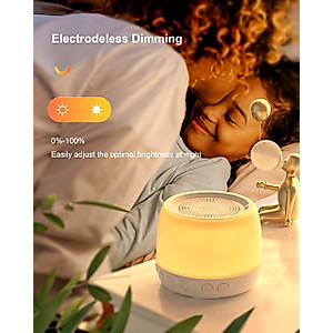 elesories White Noise Machine with Soft Dimmable Nursery Night Light & Multifunctional Speaker Sound Machine with 13 Soothing Sounds for Office Privacy, Rest,Sleep Therapy for Baby Kids Adults
