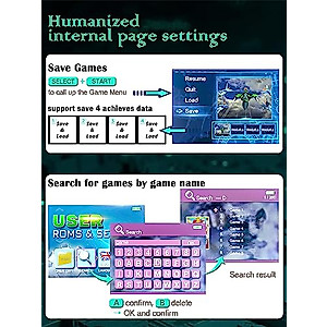 Fadist Handheld Game Console, Portable Retro Game Console, Built in 6000+ Classic Games,3.0 inch IPS Screen,Support for 2 Player,Connecting to TV， Ideal Gift for Kids, Adult, Friend, Lover