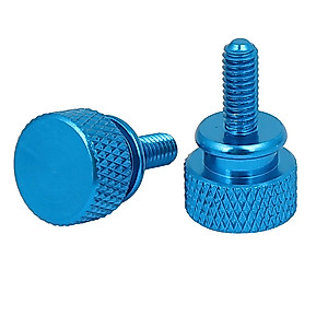 uxcell Computer PC Case M4x10mm Shoulder Type Knurled Thumb Screw Sky Blue 10pcs