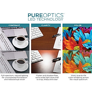 Black and Decker Office VLED1812GRAY-BD Flexible Gooseneck USB Charging Port LED Desk Lamp, Dimmable, Gray