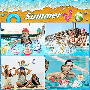 Reusable Water Balloons, Splash Water Bomb Balloons, Quick Fill Self Sealing, Magnetic Refillable Silicone Water Balloons for Kids Adults, Latex-Free Silicone Water Balloons, Pool Water Toys (6PCS)