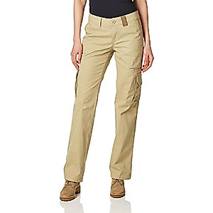 Dickies Women's Relaxed Fit Cargo Pants, Khaki, 6