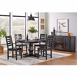 Martin Svensson Home Napa Solid Wood Black Round Dining Table