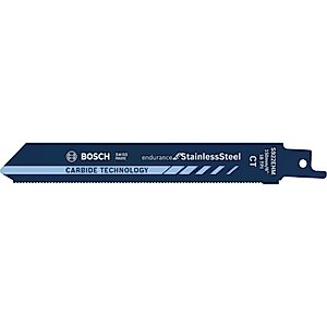 Bosch Professional 10 Pieces Reciprocating Saw Blade S 922 EHM Endurance for Stainless Steel (for Stainless Steel, 150 x 19 x 1 mm, Accessories for reciprocating saws)