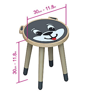 THE OVI FAMILY Kid’s Stool -12 inch Non-Slip Folding Step Stool,Wooden Chair, Lightweight Assembled Four-Legged Sitting Stool- Kitchen,Bathroom, Bedroom, Classroom, Playroom