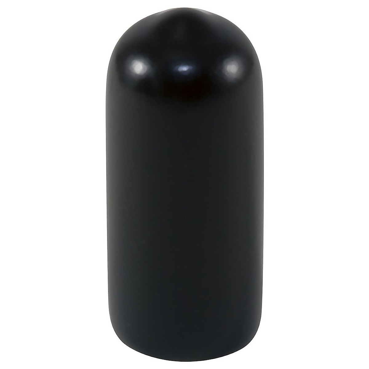 Caplugs 99390078 Masking Flexible Round Cap HVC-343-16, Vinyl, Cap ID 0.343" Length 1.000", Black (Pack of 50)