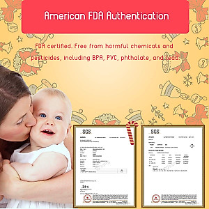 Little Dimsum Baby Bandana Drool Bib for Christmas Baby Bibs Boys & Girls Super Absorbent 100% Organic Cotton Baby Bandana Baby Gift Set for Teething Drooling(Christmas 4-Piece Bib