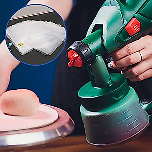 Paint Sprayer Bags 50 Pcs Disposable Clear Spray Gun Bags Sprayer Cup Canister Liners for HVLP Wagner Paint Sprayer Parts Accessories Compatible with Most Spray Guns (7.9 x 11.8 Inch)