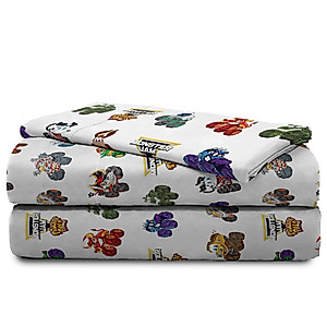 Jay Franco Monster Jam Truckin' Pals 4 Piece Toddler Bed Set - Includes Comforter & Sheet Set - Bedding Features Grave Digger & Megalodon - Super Soft Fade Resistant Microfiber