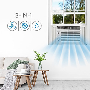 Midea 5,000 BTU ComfortSense Room Air Conditioner, White (MAW05R1WWT) (Renewed)