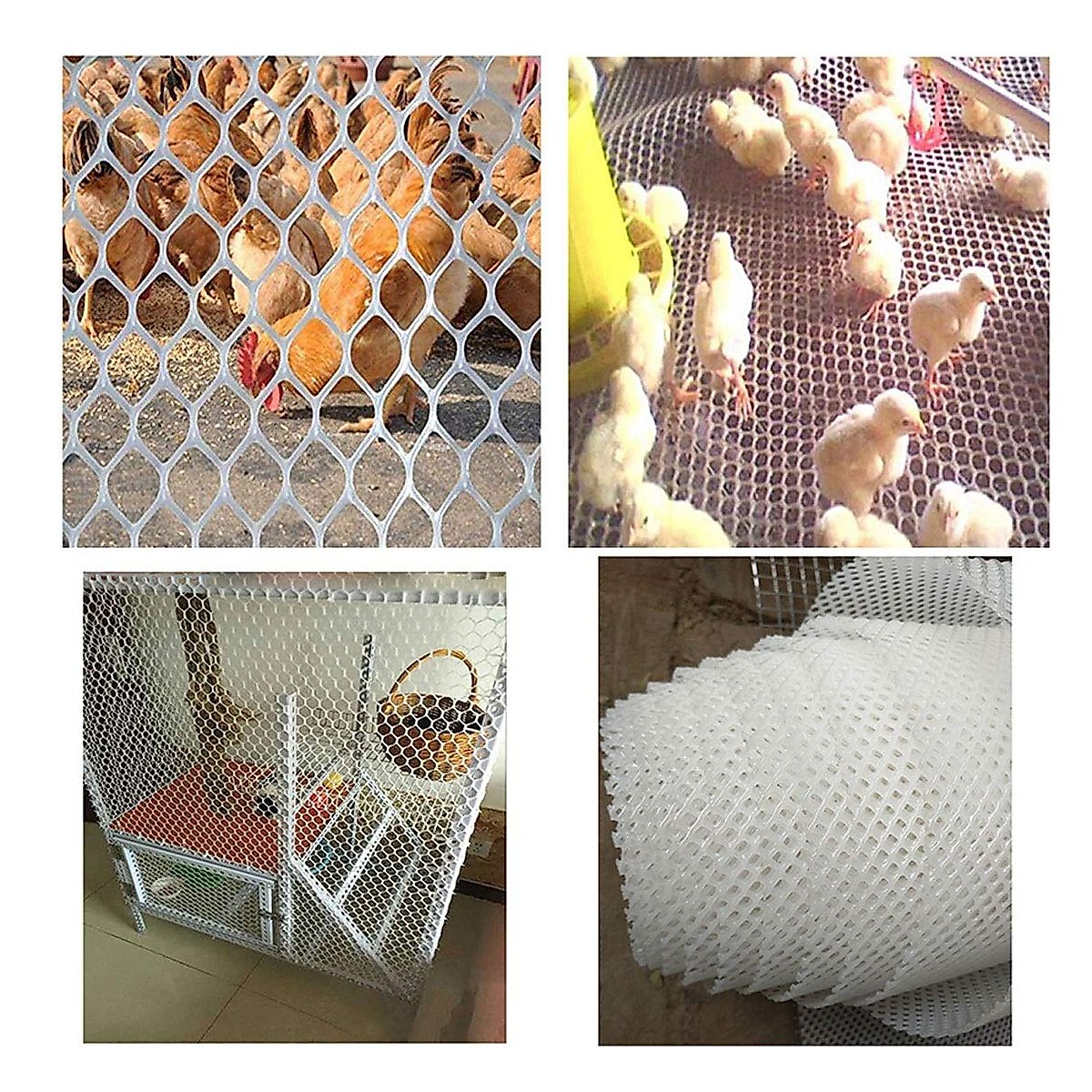 MAGFYLY Chicken Wire Mesh Child Safety net, Staircase Balcony Anti-Fall net, Plastic Fence net, breeding net, Lawn Protection net, White, 1x4m (Color : Mesh0.8mm, Size : 19m)