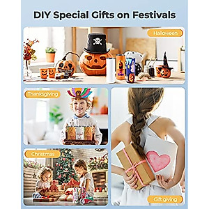 Hiipoo 8 Pack Sublimation Tumblers bulk 20 oz Straight Skinny with Sublimation Papers, Lids and Straws, Shrink Wrap, Sublimation Tumbler Cups for Tumbler Heat Press and Heat Transfer