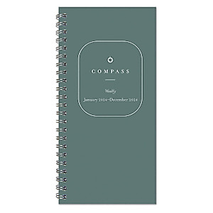 FranklinCovey - Compass Weekly Wire-Bound Planner (Pocket Slim, Jan 2024 - Dec 2024)