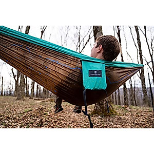 ENO DoubleNest Hammock Prints - Fade Teal/Chartreuse