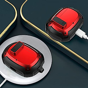 LiZHi Upgrade Beats Studio Buds Case 2022, Full-Body Protective PC Shockproof TPU with Security Lock Latch Carabiner Cover Men Women with Keychain for New Beats Studio Ear Buds Case (Black)