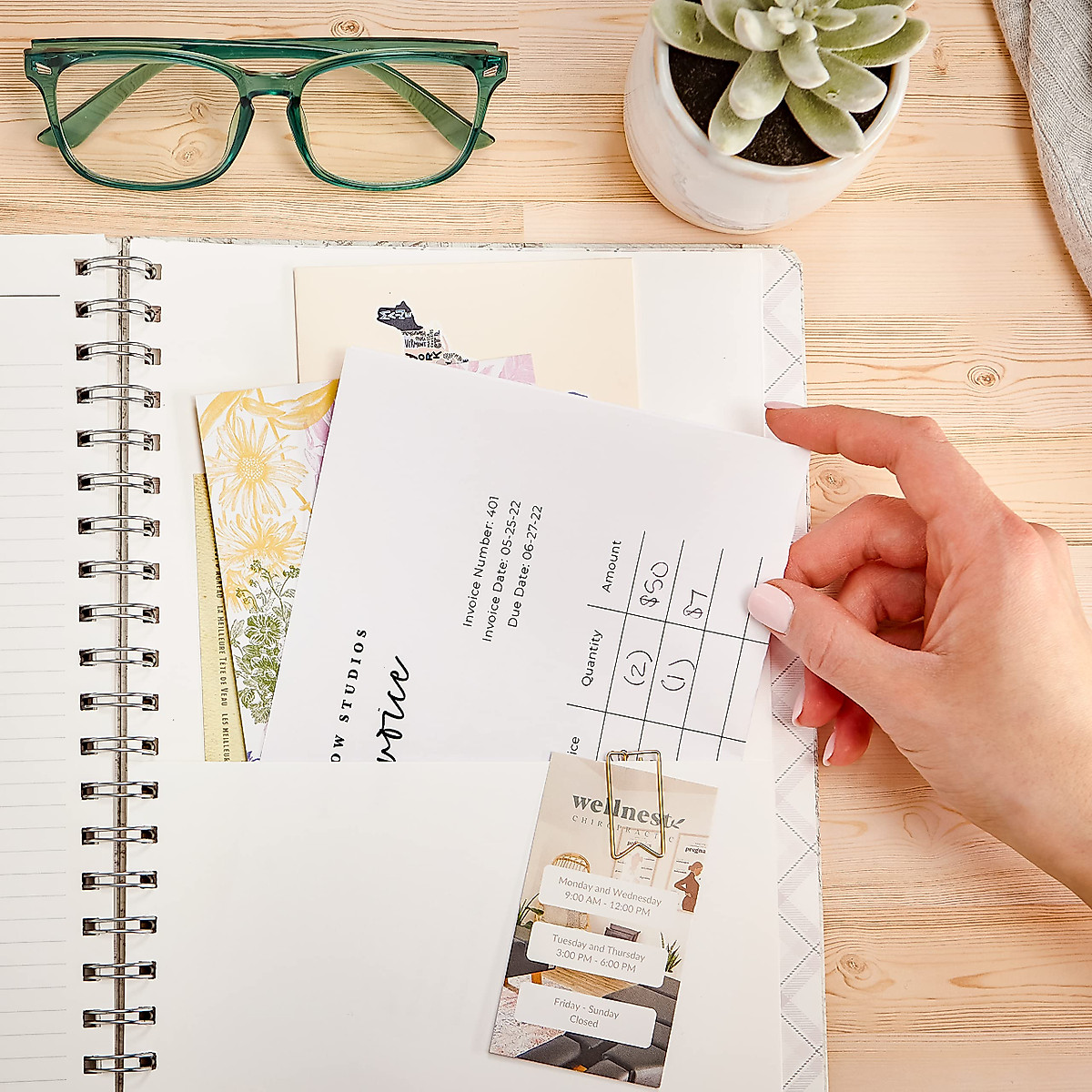 Southworth Academic Planner (July 2022-June 2023), 8.5" x 11", Rustic Sage Wreath, Premium 28#/105 gsm Paper, Twin Wire (91036)