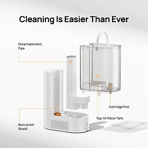 Dreo 6L Humidifier Large Room, Warm & Cool Mist Humidifiers for Bedroom, 60H Runtime, 12H Timer, Top Fill, Oil Diffuser, Humidity Indicator Light, Baby, Plants, Easy Clean, HM713