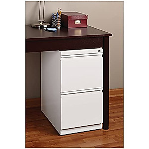 Hirsh Industries 20" Deep 2 Drawer Mobile File Cabinet File in White