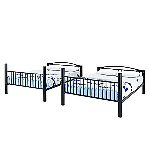 Powell Heavy Metal Bunk Bed, Full-Over-Full, Black