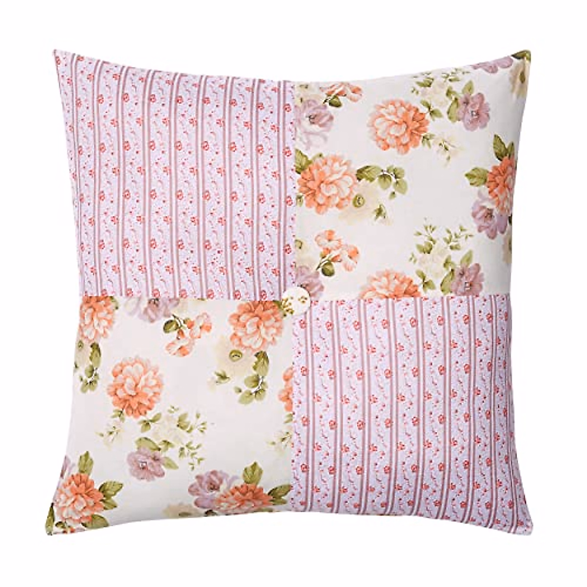 BrylaneHome Alexis 16" Sq. Pillow, Ecru Rose Beige