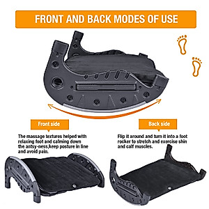 Scalebeard Rocking Foot Rest for Under Desk at Work,Two Mode of Use Footrest with Removable Warmer Feet Pocket for Home,Office,Gaming,Computer,Ergonomic Foot Stool with Massaging Beads for All Seasons