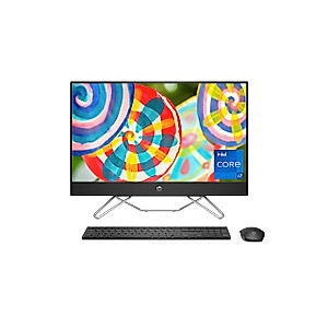 HP All-in-One Bundle PC, 27" FHD Micro-Edge Display, 12th Generation Intel Core i7 Processor, Iris X Graphics, 12 GB RAM, 256 GB SSD+1 TB, Windows 11 Pro OS, Wi-Fi (27-cb1072, 2022)